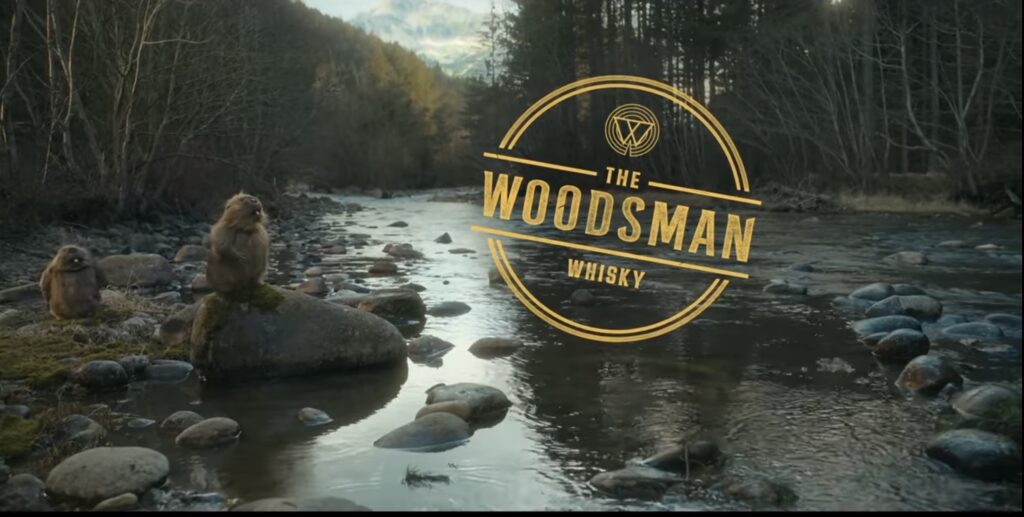 The Woodsman Whisky Puts Beavers With Bottle in Its TV Ad