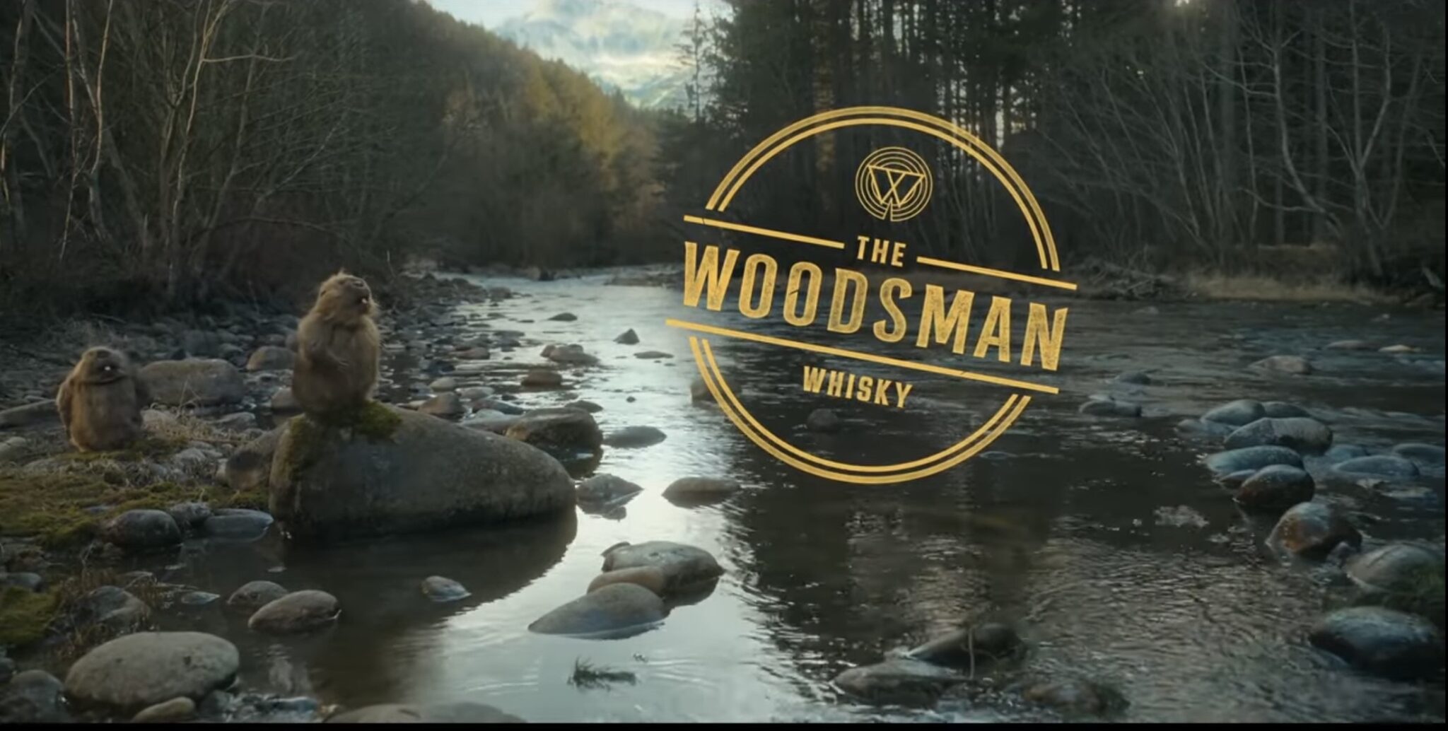 The Woodsman Whisky Puts Beavers With Bottle in Its TV Ad